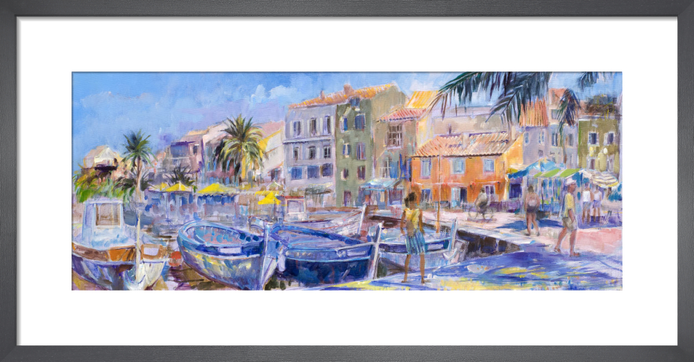 Quay at Sanary-sur-Mer Art Print by Anne Rea | King & McGaw
