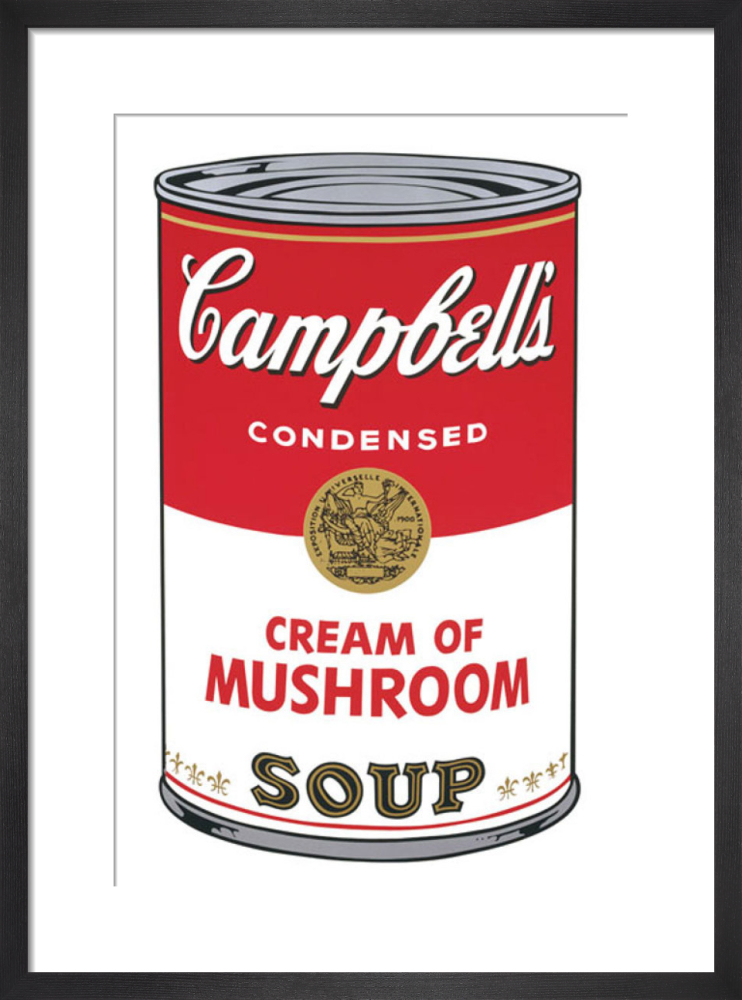 Campbell s Soup I 1968 cream of mushroom Poster by Andy Warhol King McGaw